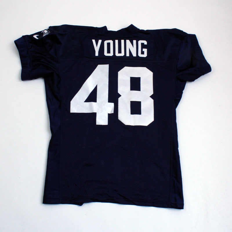 Team-Issued Juwon Young #48 Navy Practice Jersey - SA#11004 – Seattle Seahawks