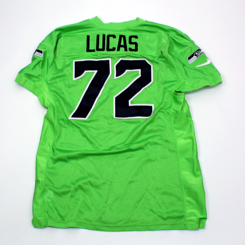 Team-Issued Abraham Lucas #72 Color Rush Practice Jersey - SA#11246 ...