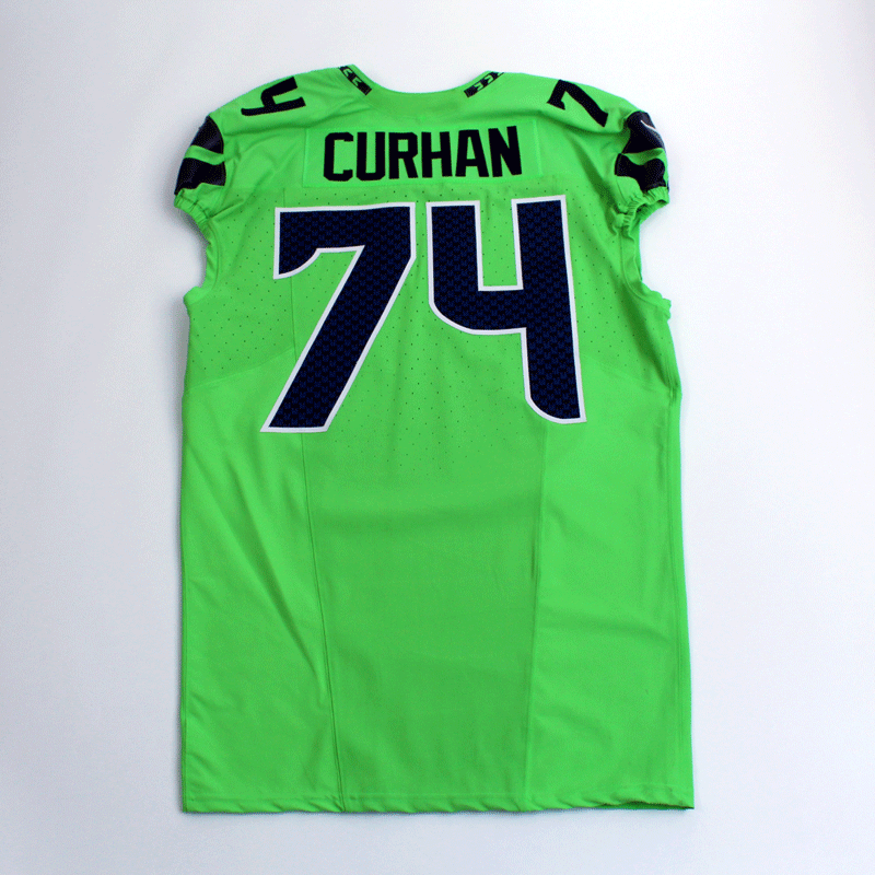 Team-Issued Jake Curhan #74 Color Rush Thanksgiving Jersey vs 49ers 11 ...