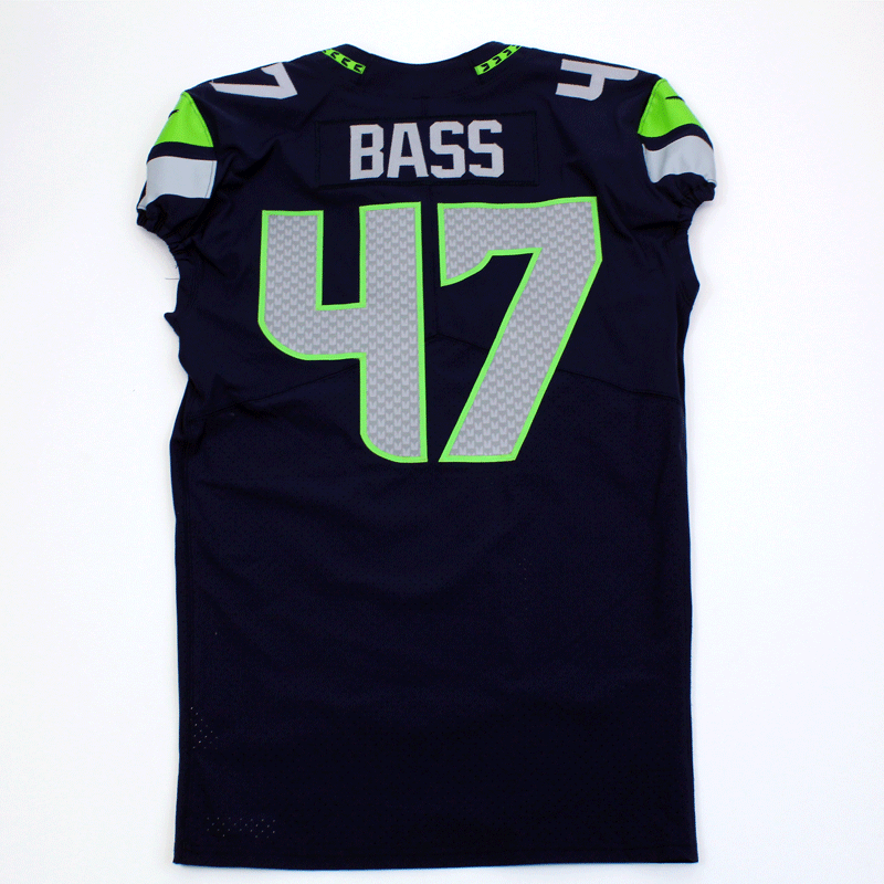 Team-Issued David Bass #47 Home Jersey - SA#10199 – Seattle Seahawks