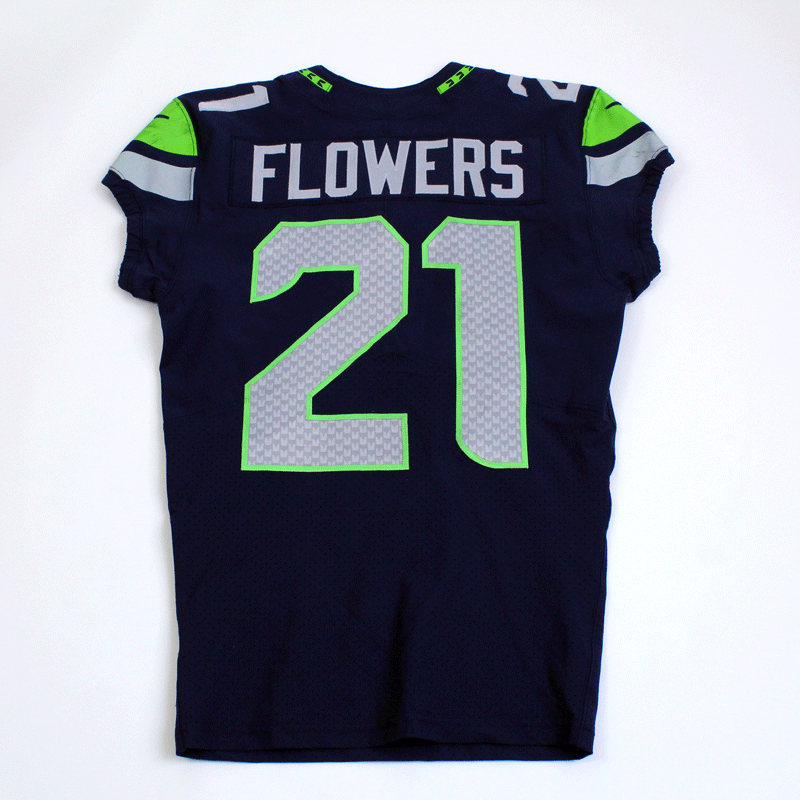 Team-Issued Tre Flowers #21 Home Jersey - SA#10162 – Seattle Seahawks