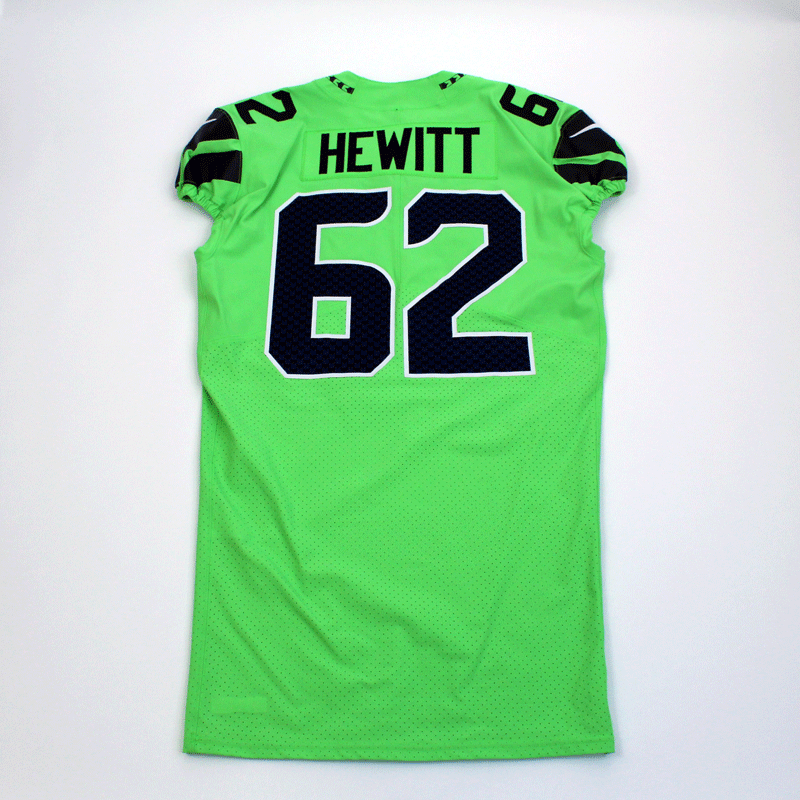 Team-Issued Jarrod Hewitt #62 Color Rush Jersey - SA#10290 – Seattle ...