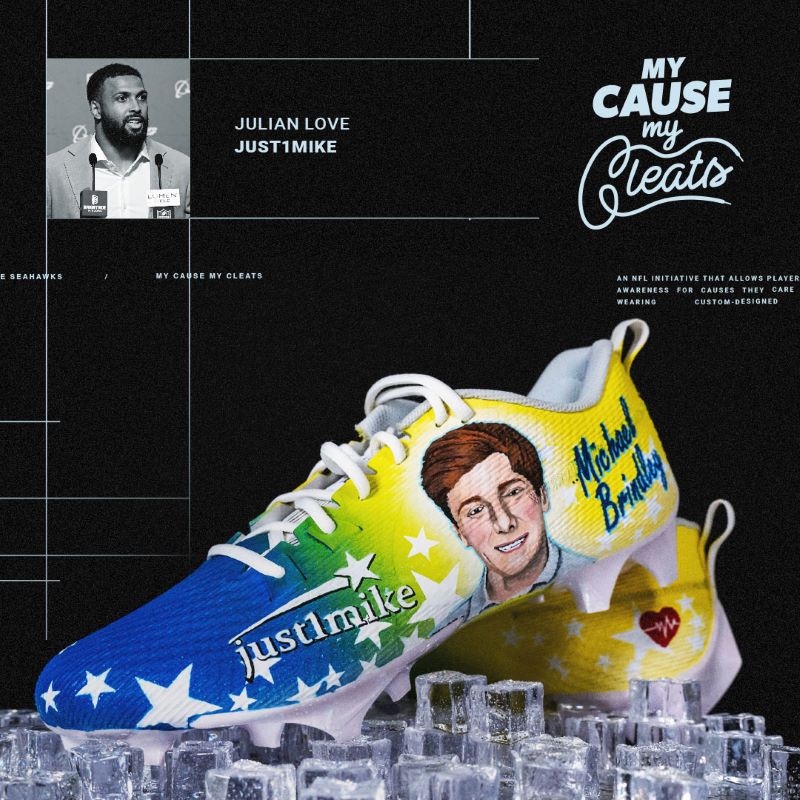 Autographed Team-Issued Julian Love #20 My Cause My Cleats vs Jets 12 ...