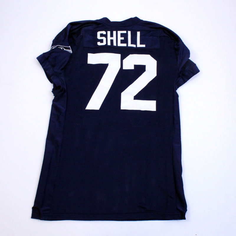 Team-Issued Brandon Shell #72 Navy Practice Jersey - SA#11058 – Seattle ...