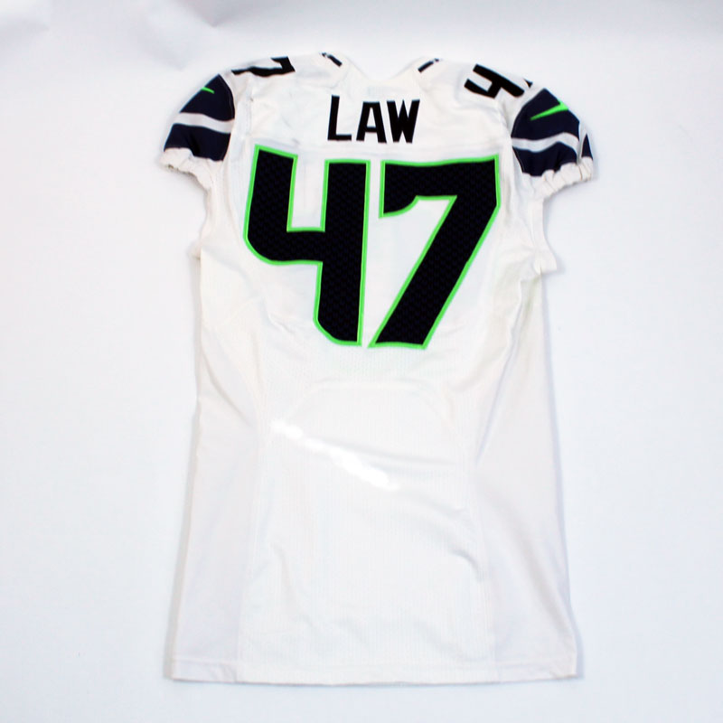 Team-Issued Law #47 Road Jersey - SA#6174 – Seattle Seahawks